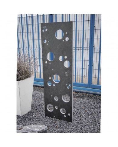 Totem bubble ardoise noire 200x50x3 Decoration
